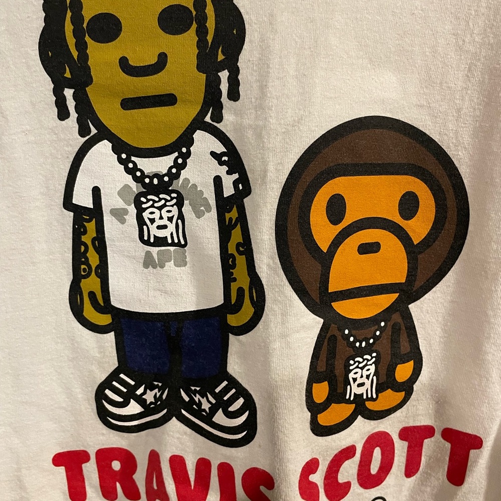 Rare Travis Scott X Bape Tee - Gem